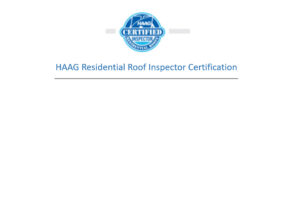 HAAG Residential Roof Inspector Certification | Legion Claims