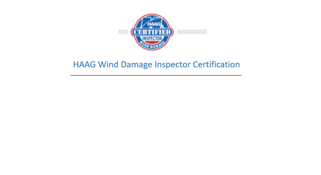 HAAG Wind Damage Inspector Certification | Legion Claims